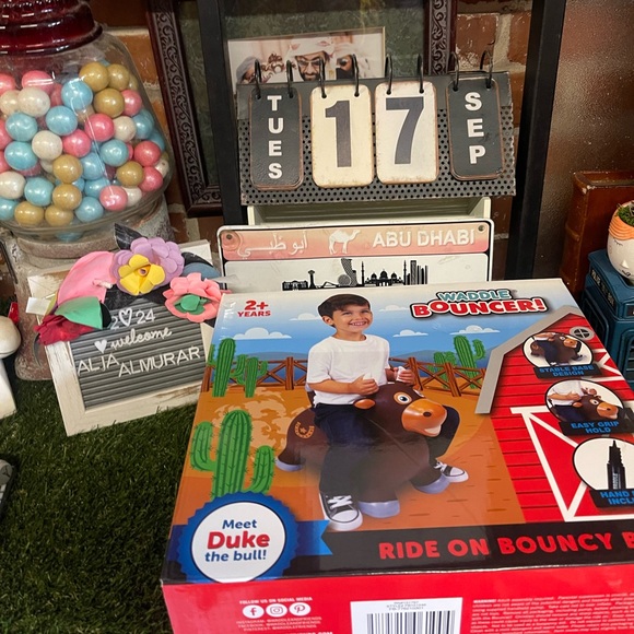 waddl | Toys | Waddle Bouncer Large Inflatable Toy Duke The Bull Brown ...